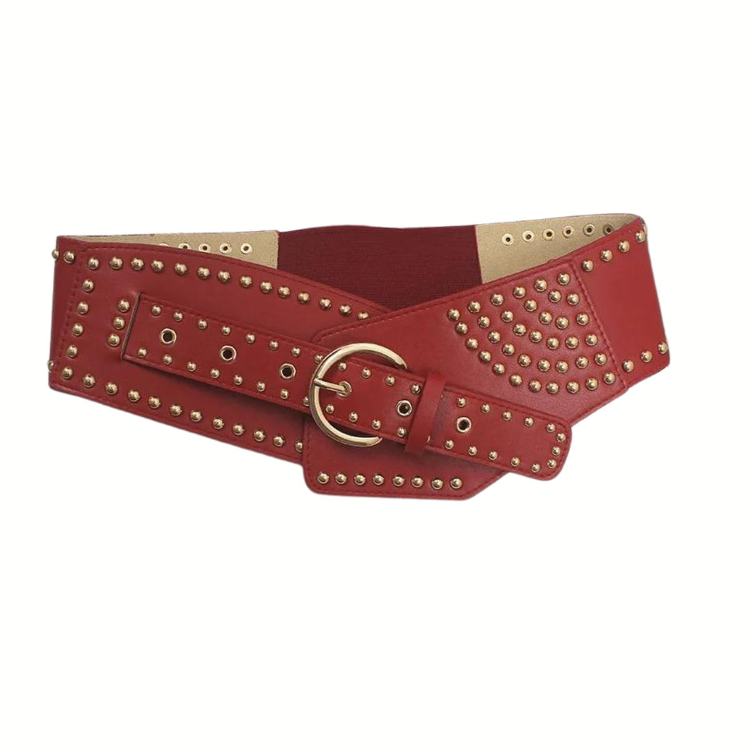 Rivet Girl - Gothic Style Wide Belt with Rivets – SimpleModerne